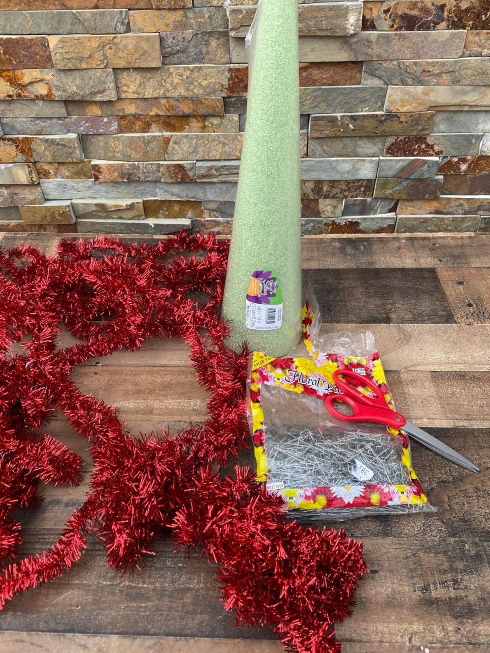 DIY Tinsel Tree - The Shabby Tree