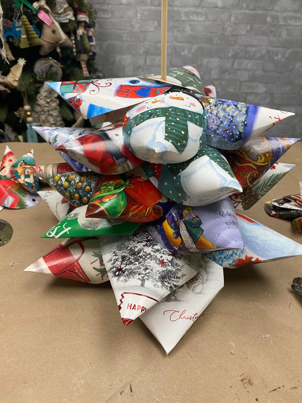 Christmas Card Tree Craft - The Shabby Tree