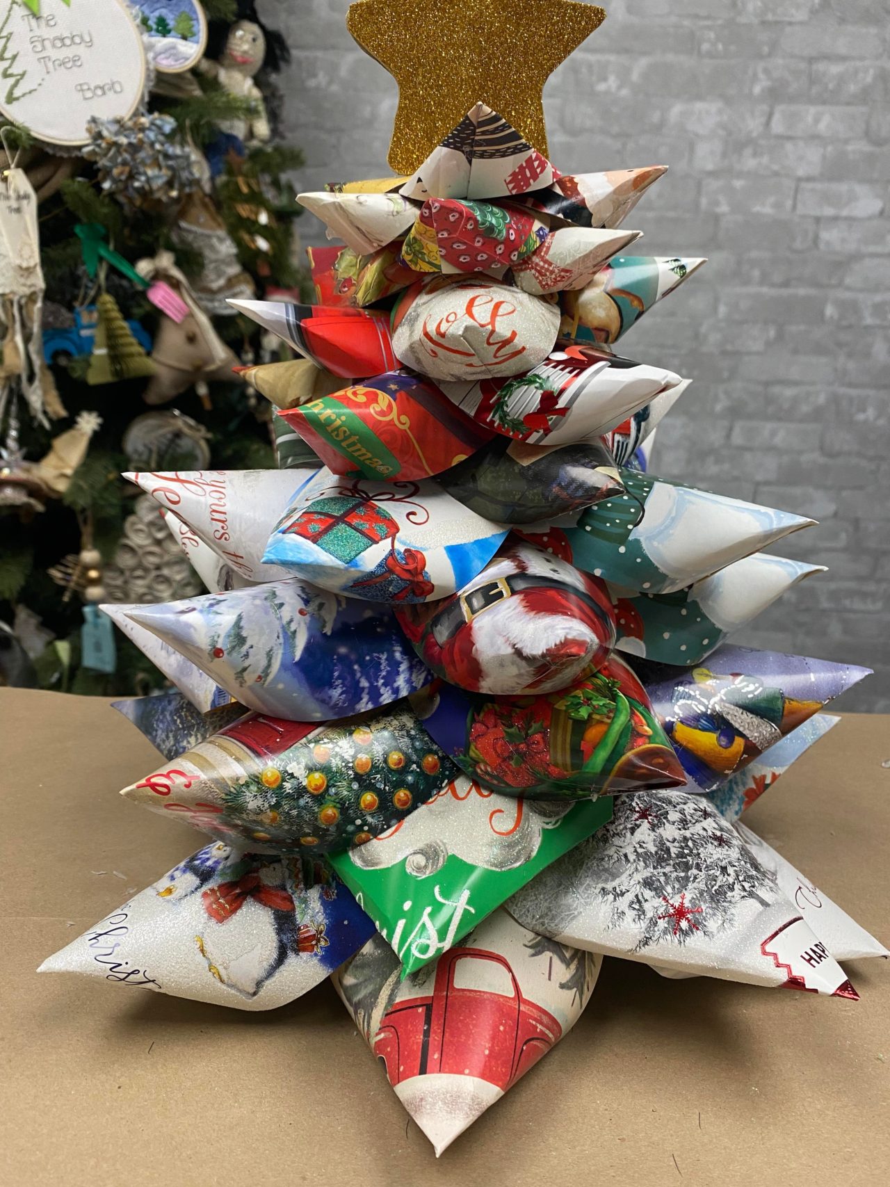 Christmas Card Tree Craft - The Shabby Tree