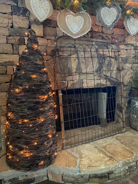 DIY Faux Grapevine Tree Using Brown Craft Paper - The Shabby Tree