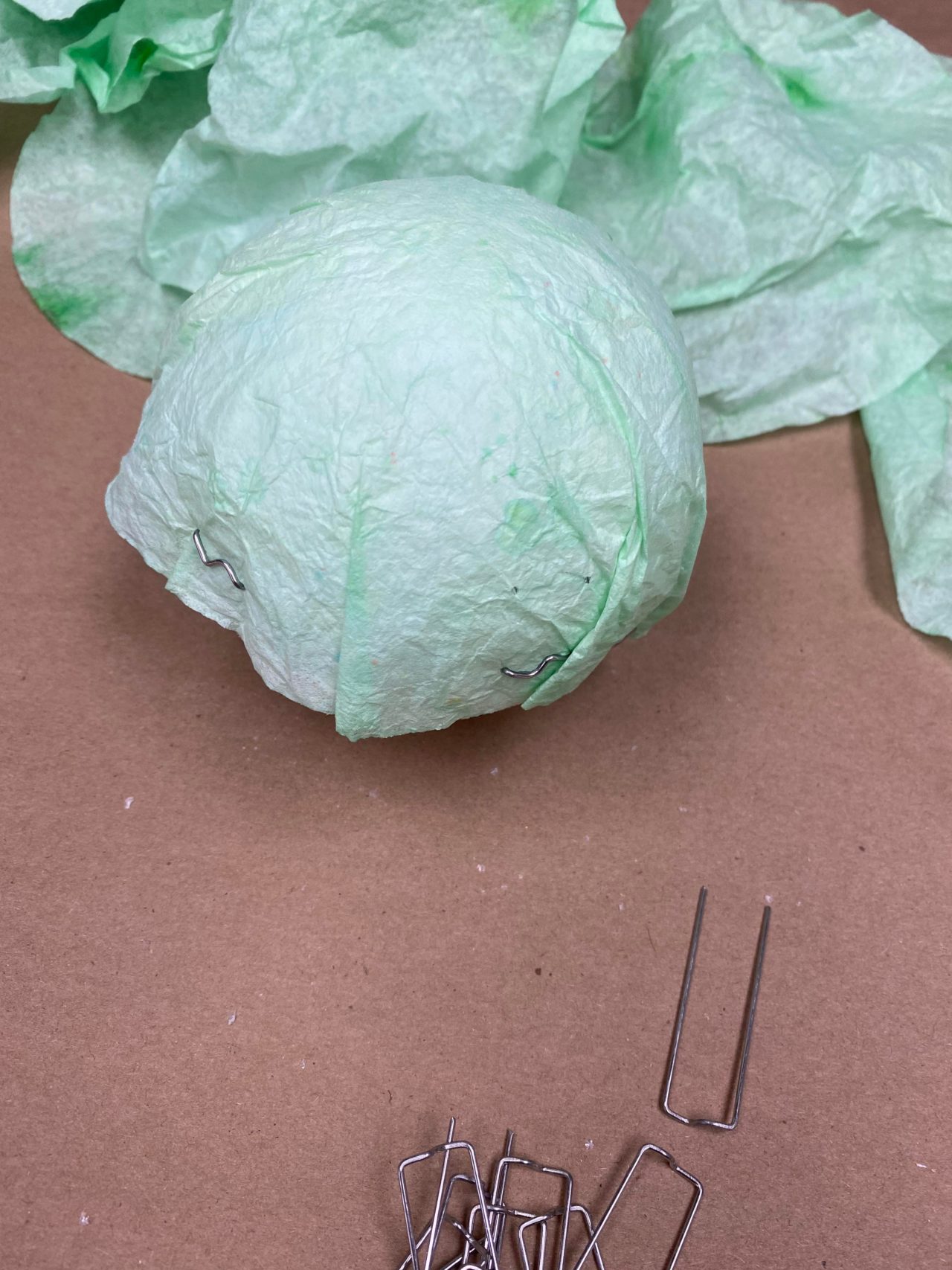 Faux Cabbage From Coffee Filters - The Shabby Tree