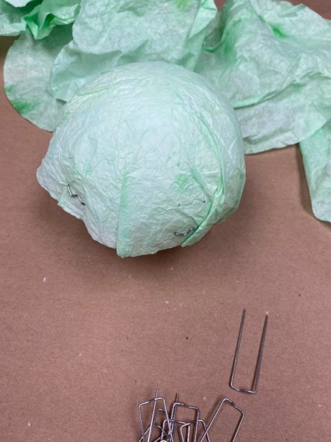 Faux Cabbage From Coffee Filters - The Shabby Tree