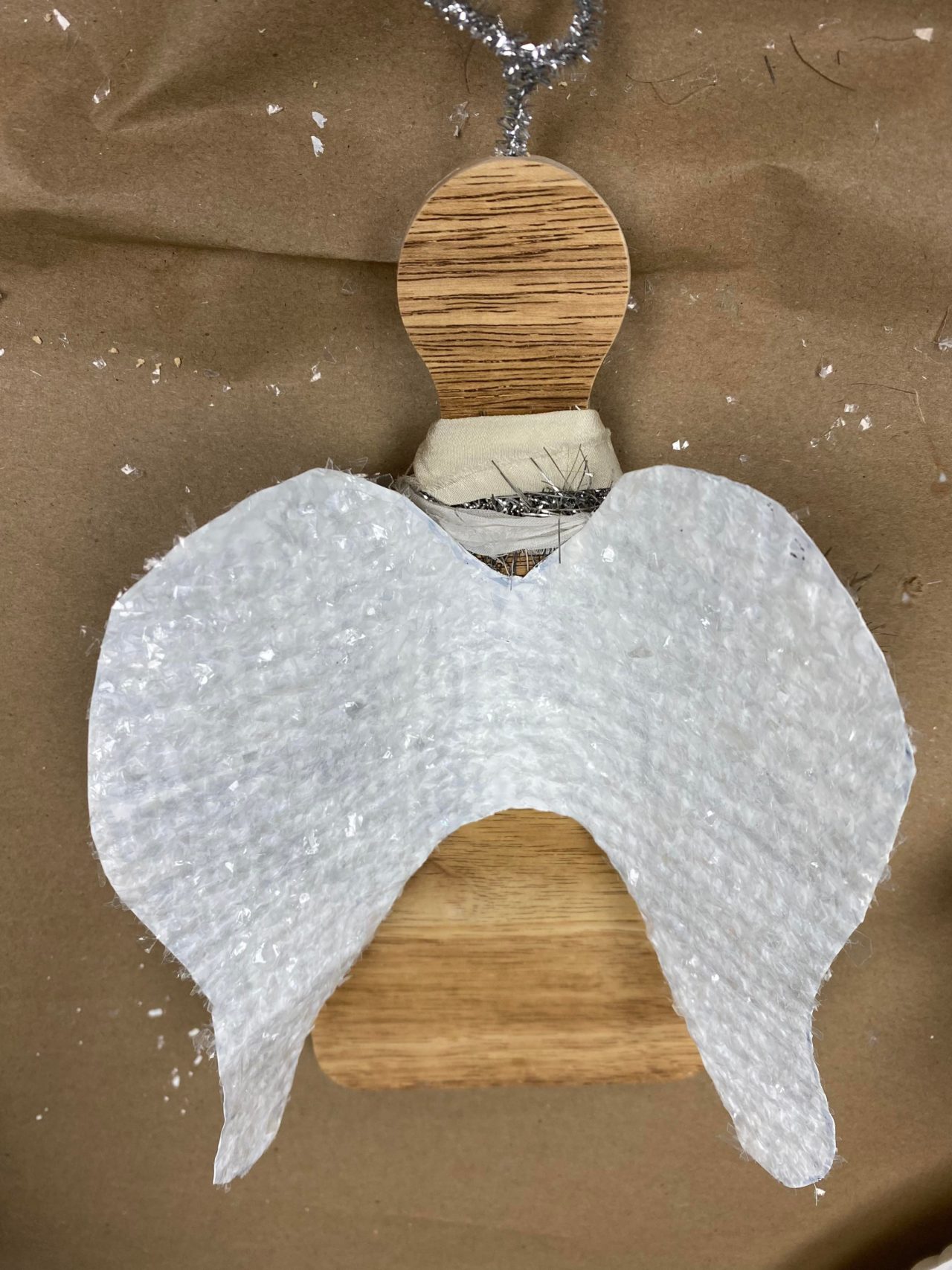 DIY Angel Using Target Cheese Board - The Shabby Tree