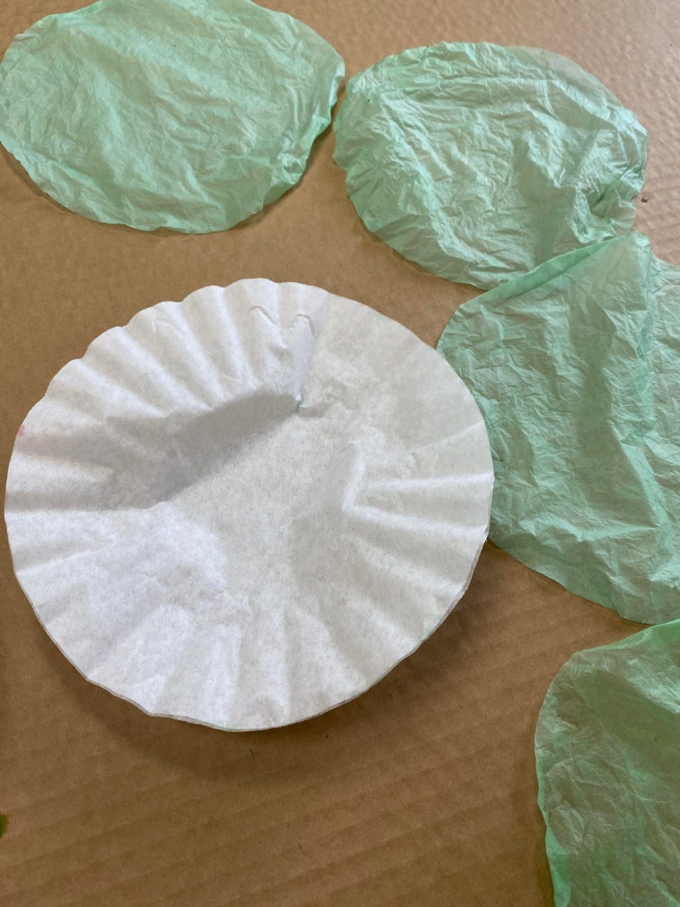 Faux Cabbage From Coffee Filters - The Shabby Tree