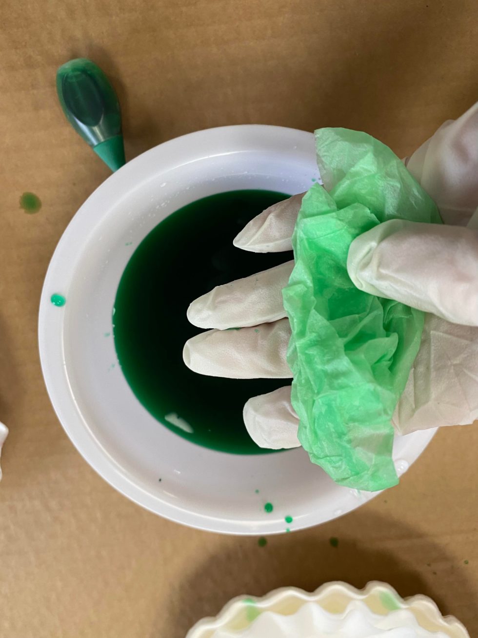 Faux Cabbage From Coffee Filters - The Shabby Tree