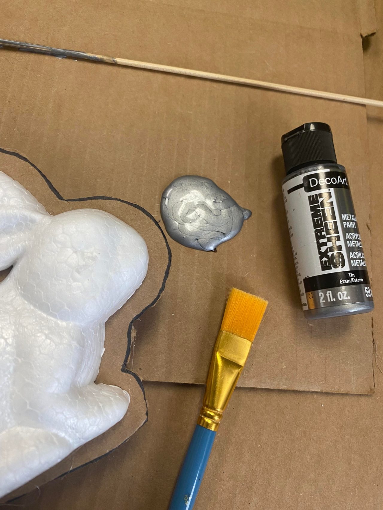 Dollar Tree Styrofoam Bunny Craft - The Shabby Tree