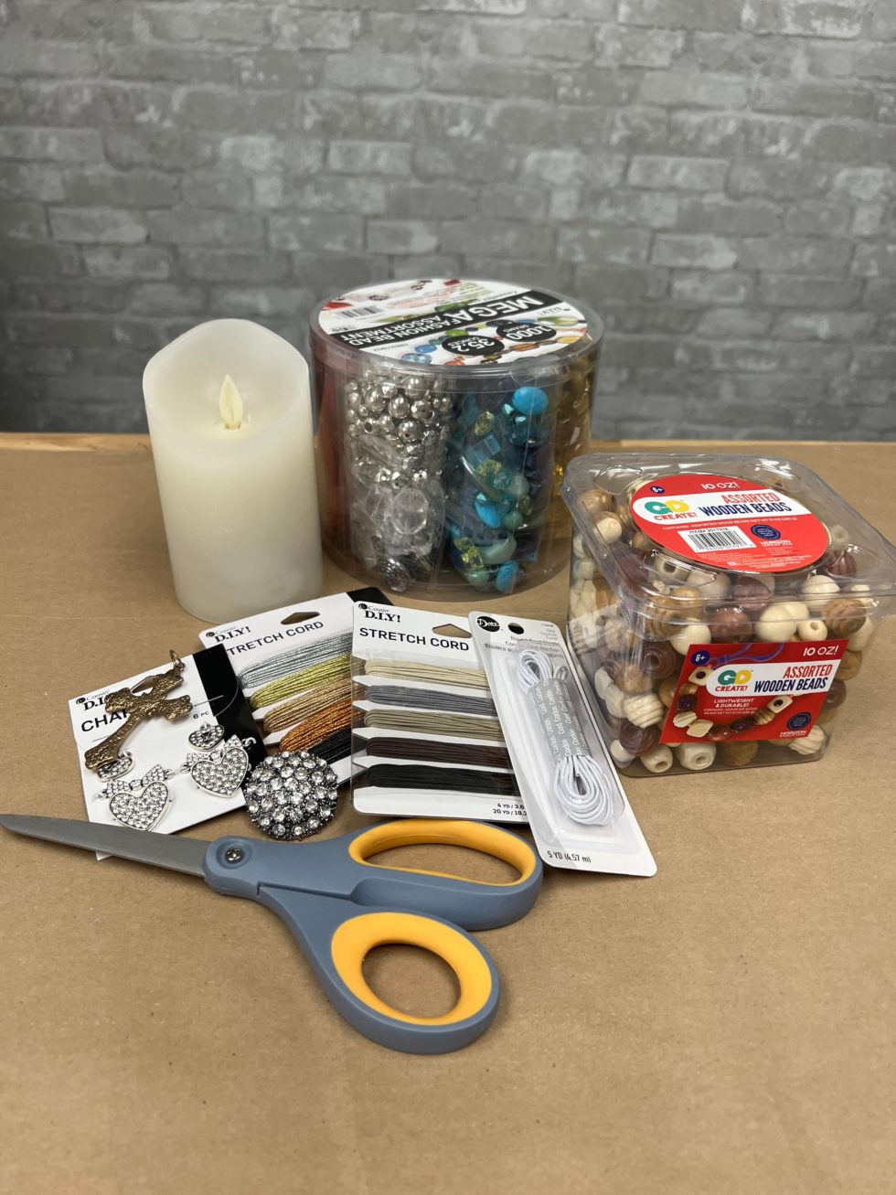 DIY Beaded Candle Ring - The Shabby Tree