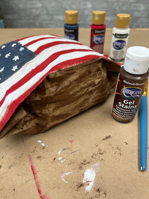 DIY Flag Using A Paper Bag - The Shabby Tree
