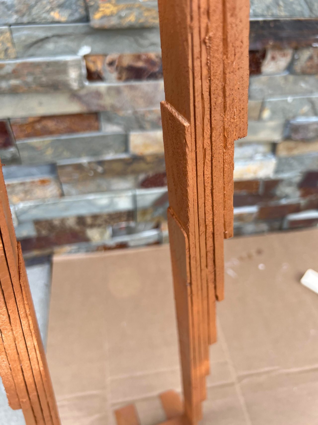 Wooden Shim And Lace Tree - The Shabby Tree