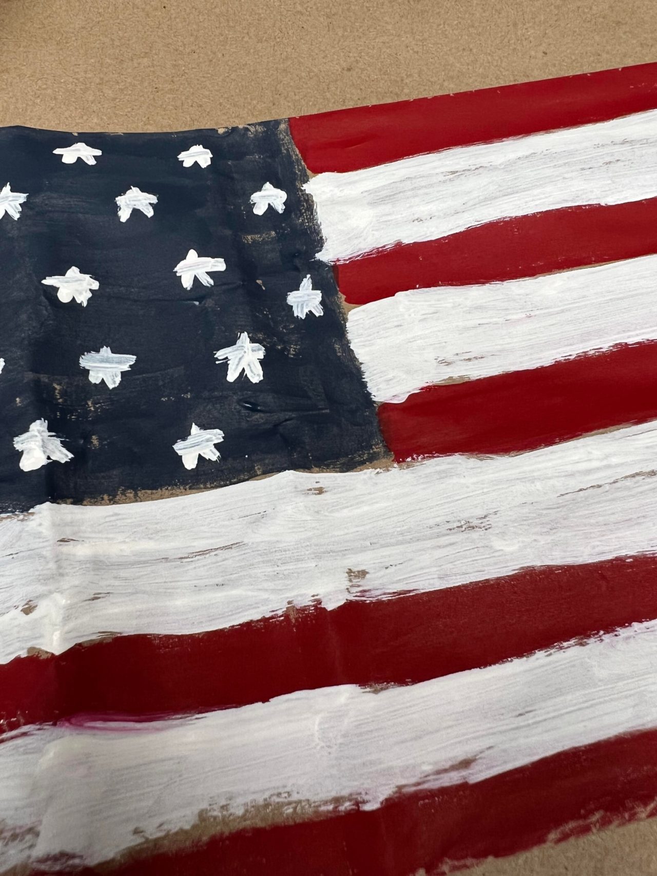 DIY Flag Using A Paper Bag - The Shabby Tree