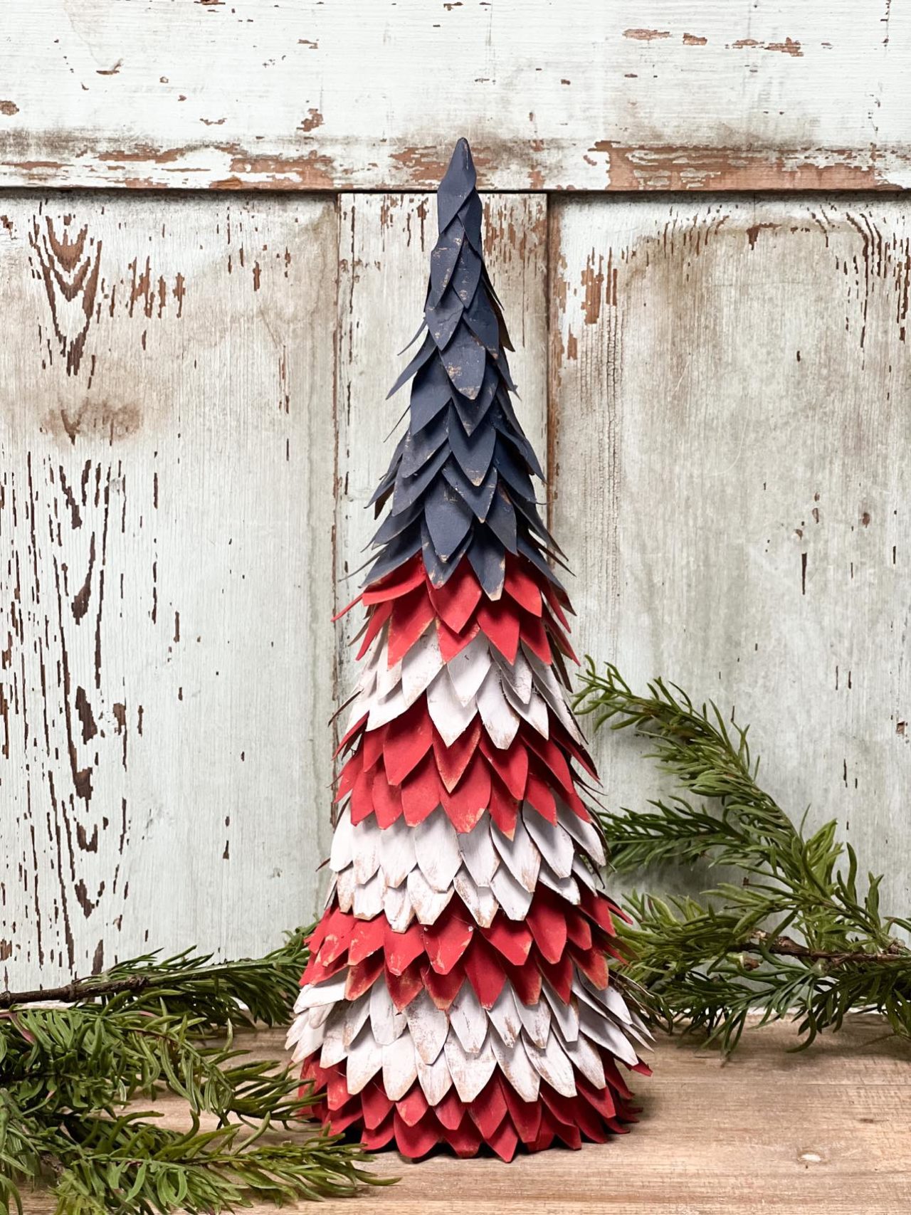 DIY Americana Cone Tree - The Shabby Tree
