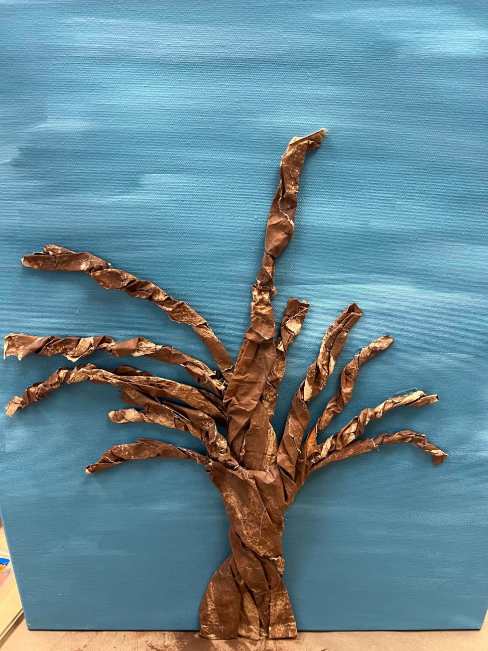 DIY Paper Tree On Cavas - The Shabby Tree