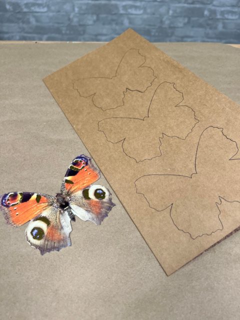 DIY Butterfly That Looks Like Metal - The Shabby Tree