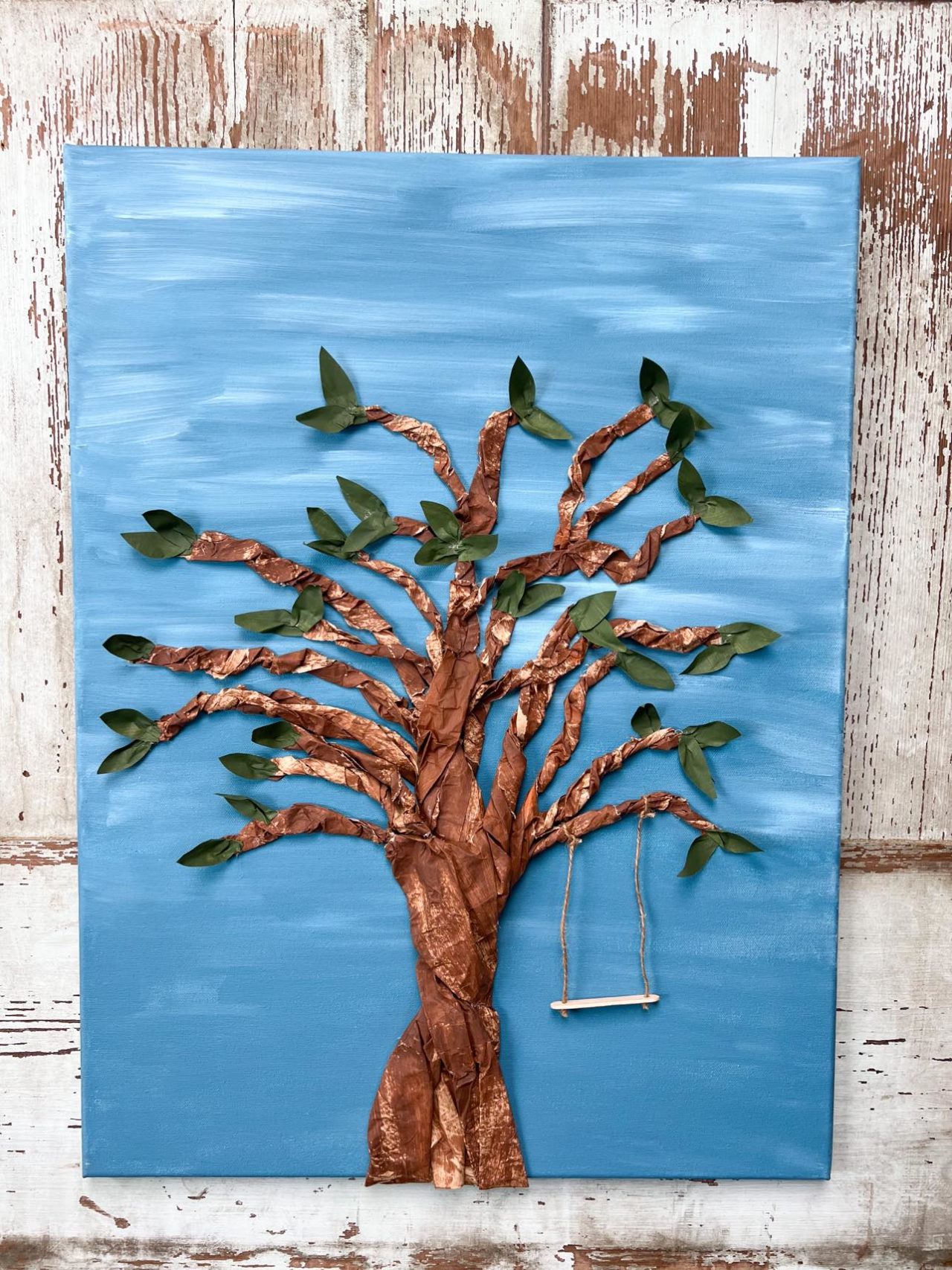 DIY Paper Tree On Cavas - The Shabby Tree