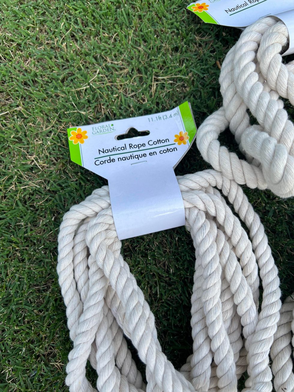 DIY Flag Using Nautical Rope - The Shabby Tree