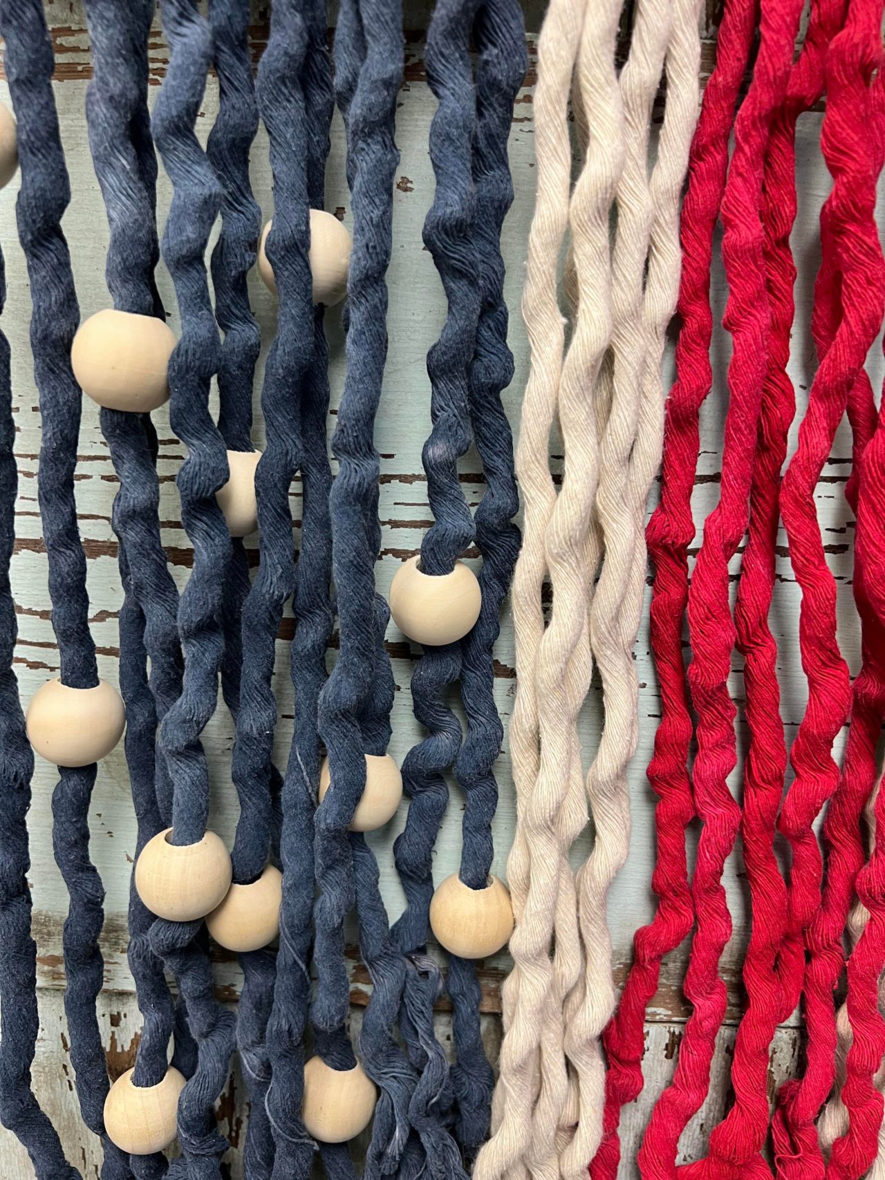 DIY Flag Using Nautical Rope - The Shabby Tree