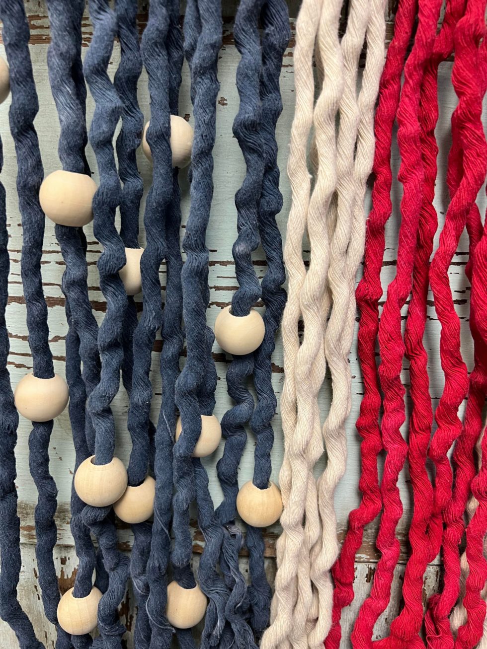 DIY Flag Using Nautical Rope - The Shabby Tree