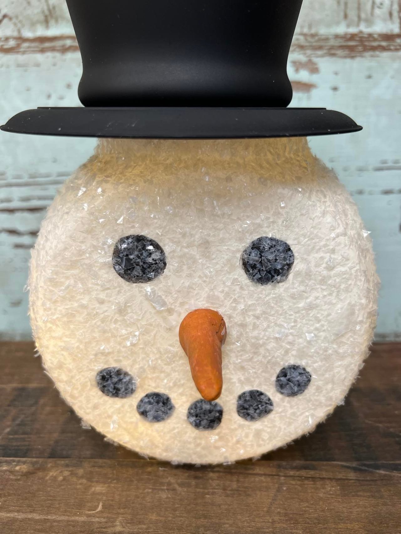 DIY Snowman Head Using Three Dollar Tree Items - The Shabby Tree