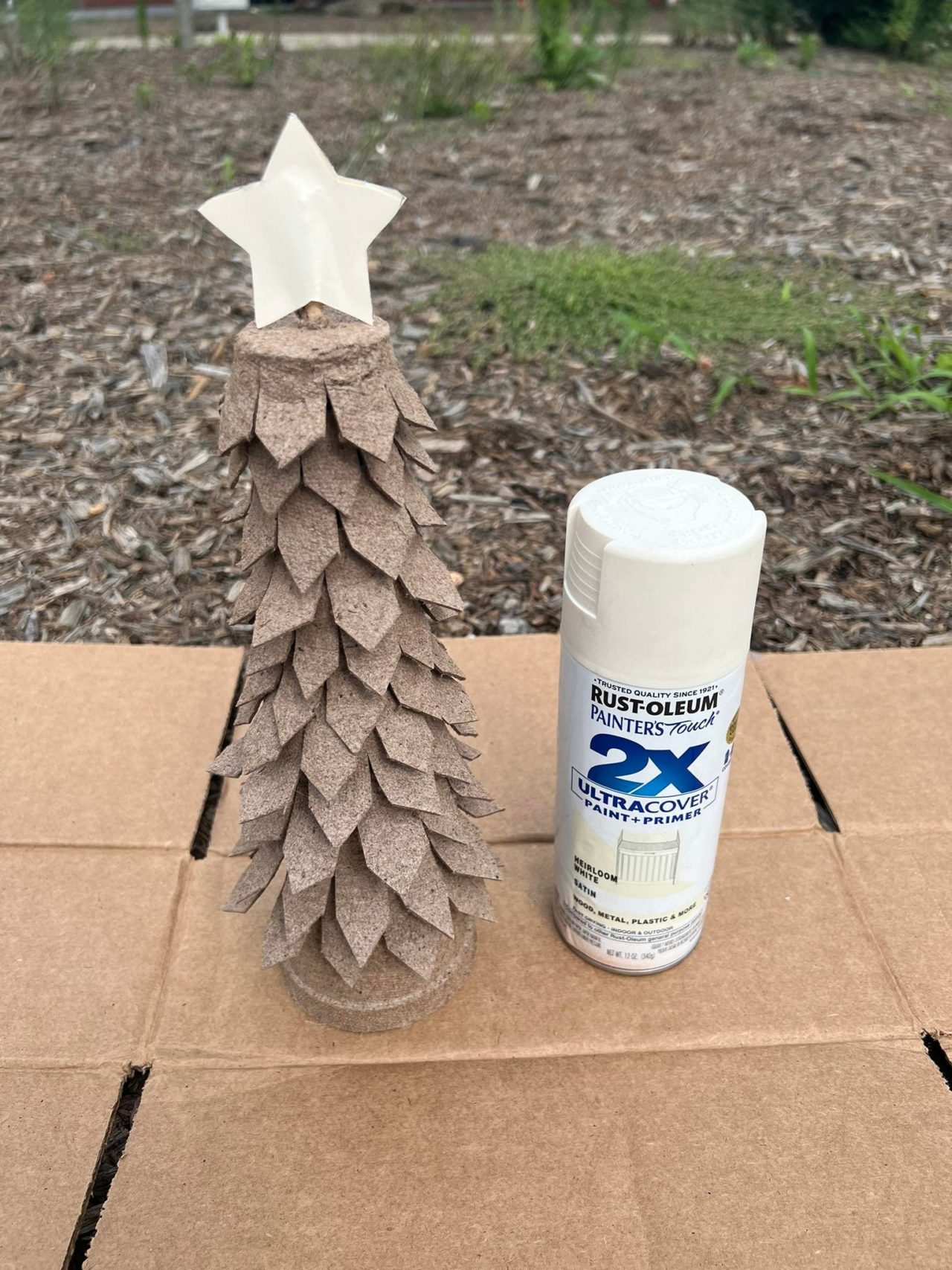 DIY Tree Using Seed Starter Pots - The Shabby Tree