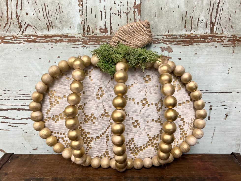 DIY Wooden Bead Pumpkin - The Shabby Tree
