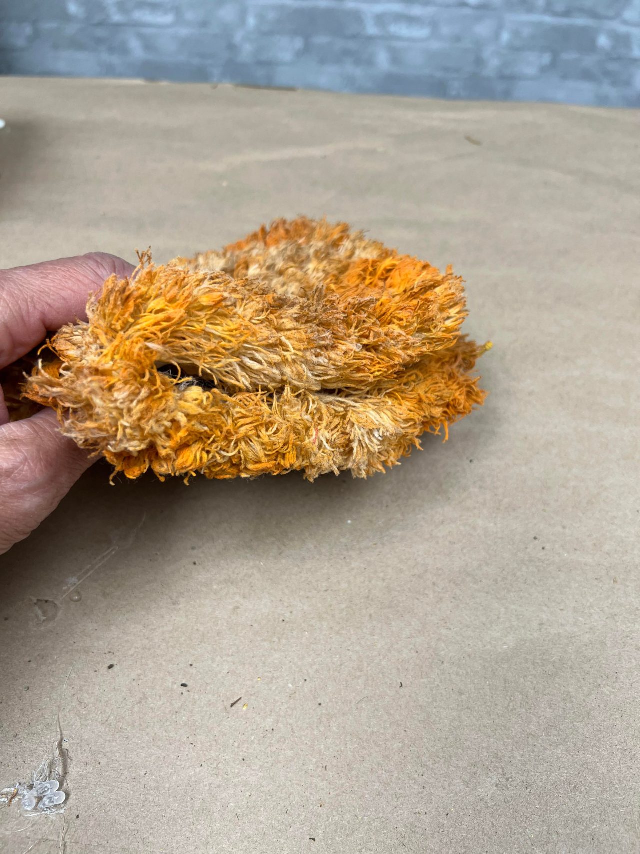 Diy Pumpkin Using A Dollar Tree Mop Pad - The Shabby Tree