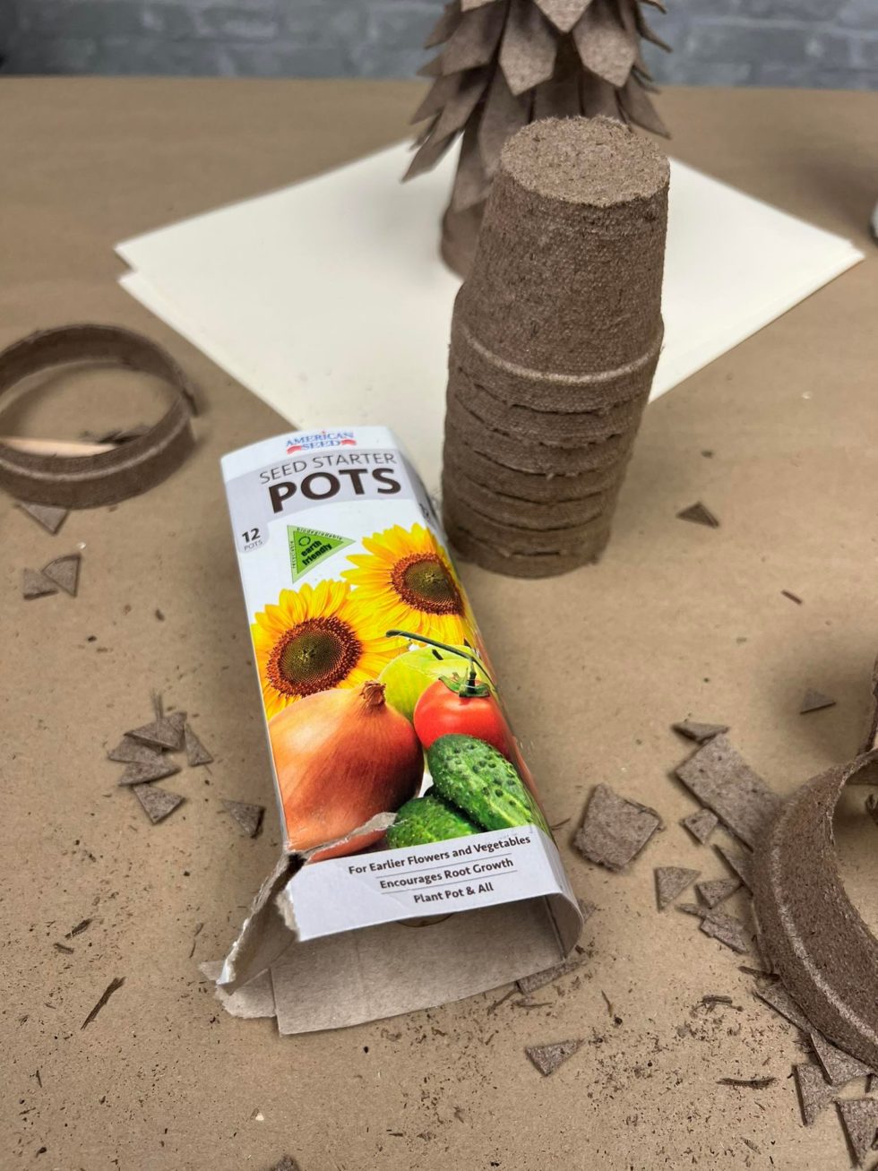 DIY Tree Using Seed Starter Pots - The Shabby Tree