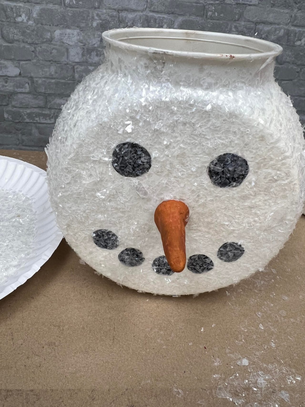 DIY Snowman Head Using Three Dollar Tree Items - The Shabby Tree