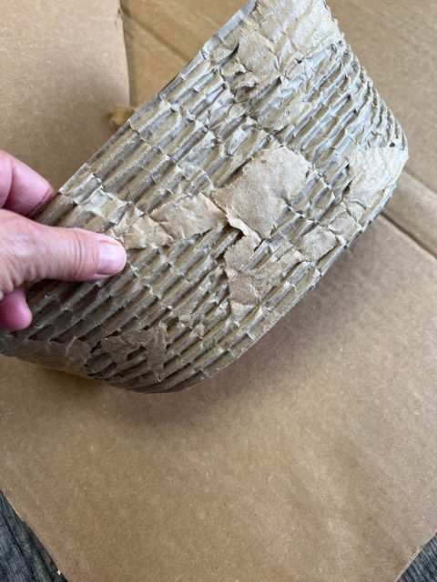 DIY Cardboard Pumpkin - The Shabby Tree