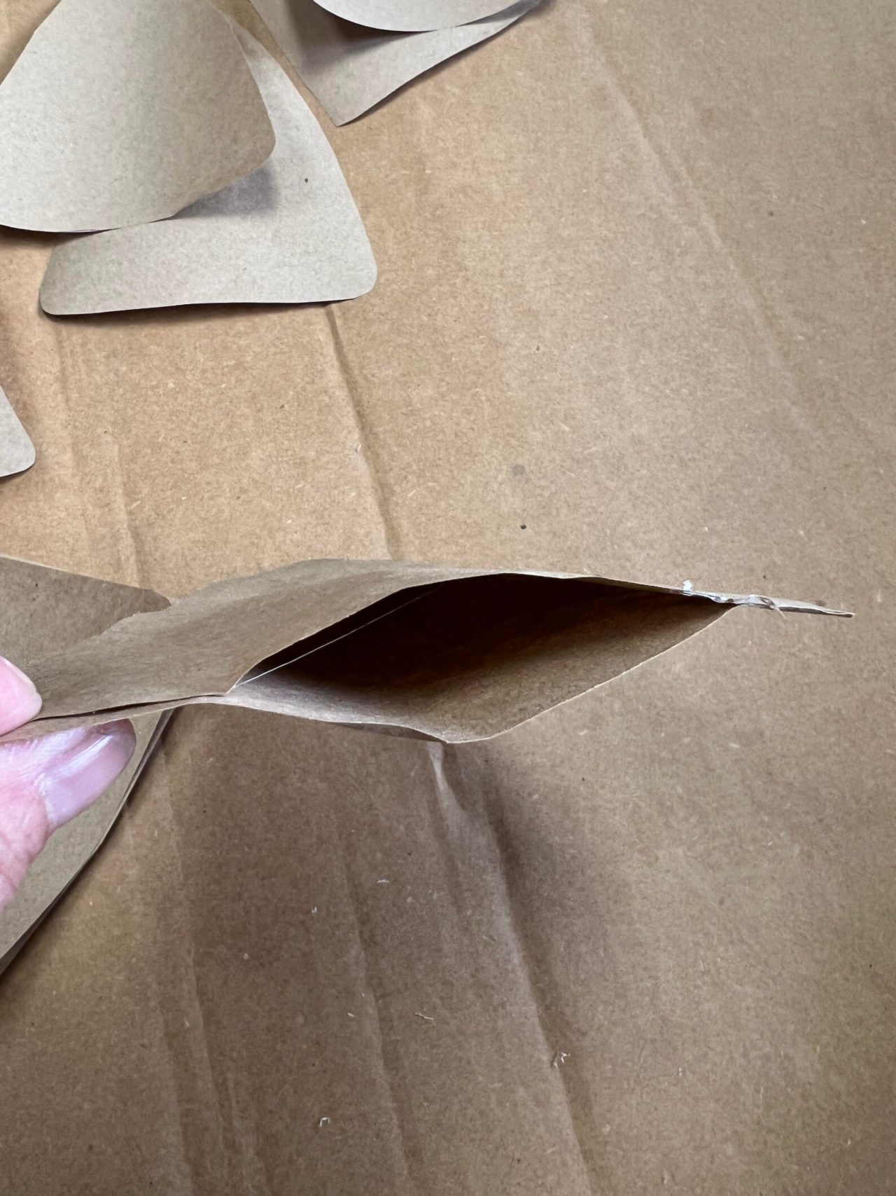 DIY Candy Corn Using Brown Paper - The Shabby Tree