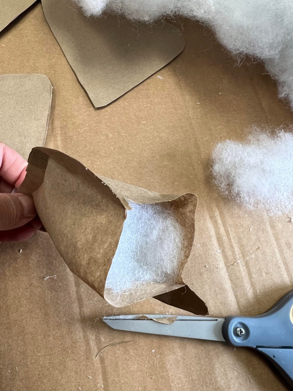 DIY Candy Corn Using Brown Paper - The Shabby Tree