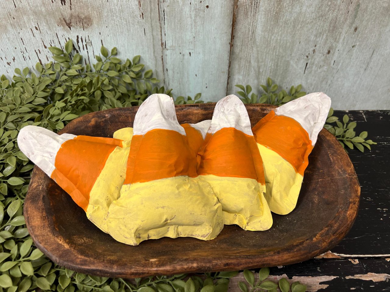 DIY Candy Corn Using Brown Paper - The Shabby Tree