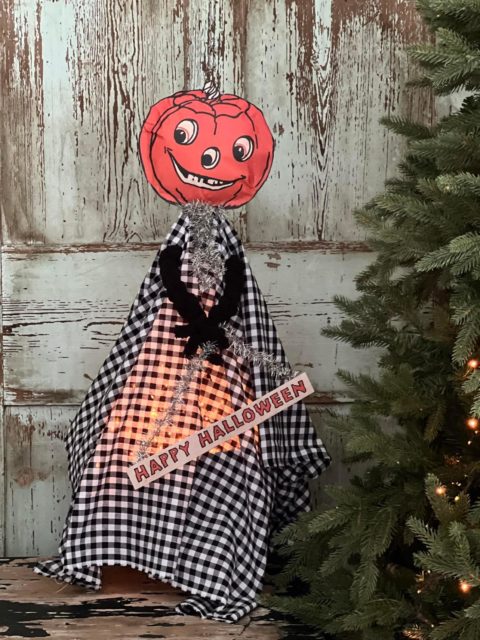 DIY Vintage Pumpkin Girl - The Shabby Tree