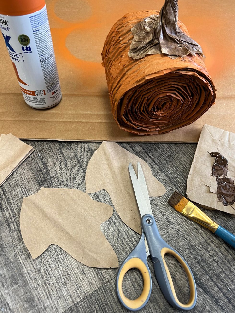 DIY Cardboard Pumpkin - The Shabby Tree