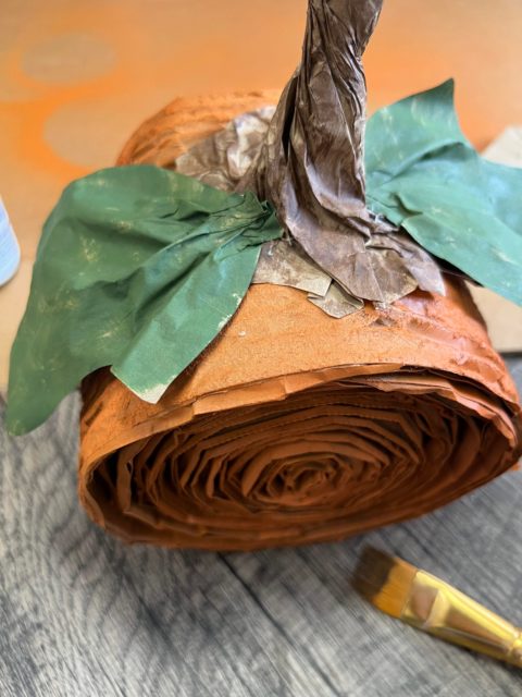 DIY Cardboard Pumpkin - The Shabby Tree