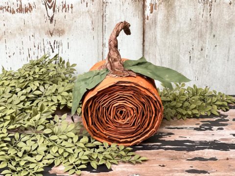 DIY Cardboard Pumpkin - The Shabby Tree