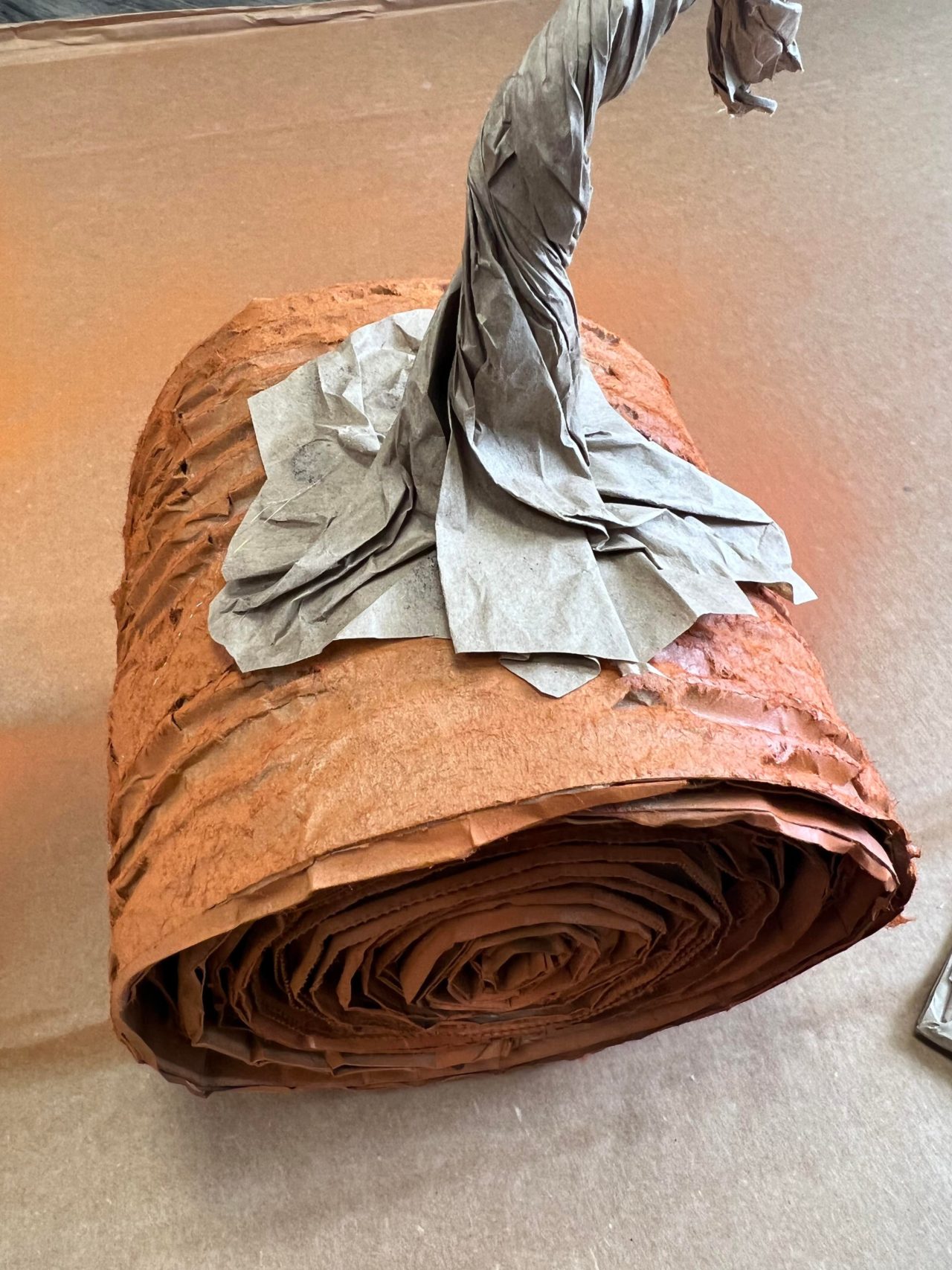 DIY Cardboard Pumpkin - The Shabby Tree
