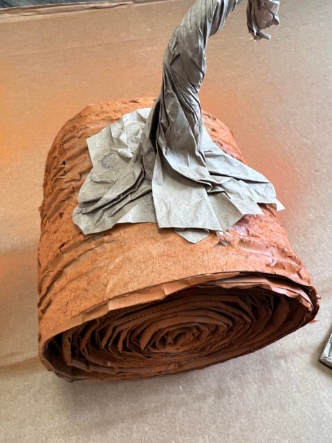 DIY Cardboard Pumpkin - The Shabby Tree