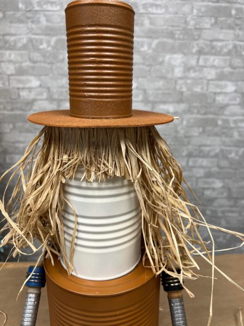DIY Scarecrow Using Recycled Cans - The Shabby Tree
