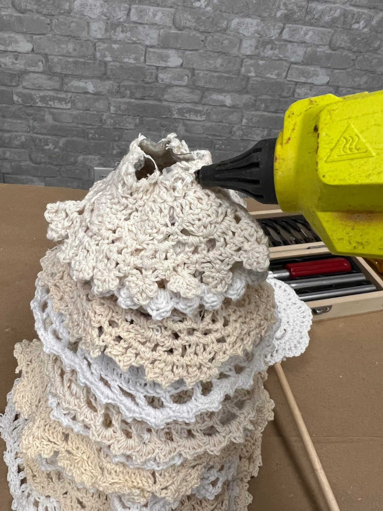 DIY Tree Using Doilies - The Shabby Tree