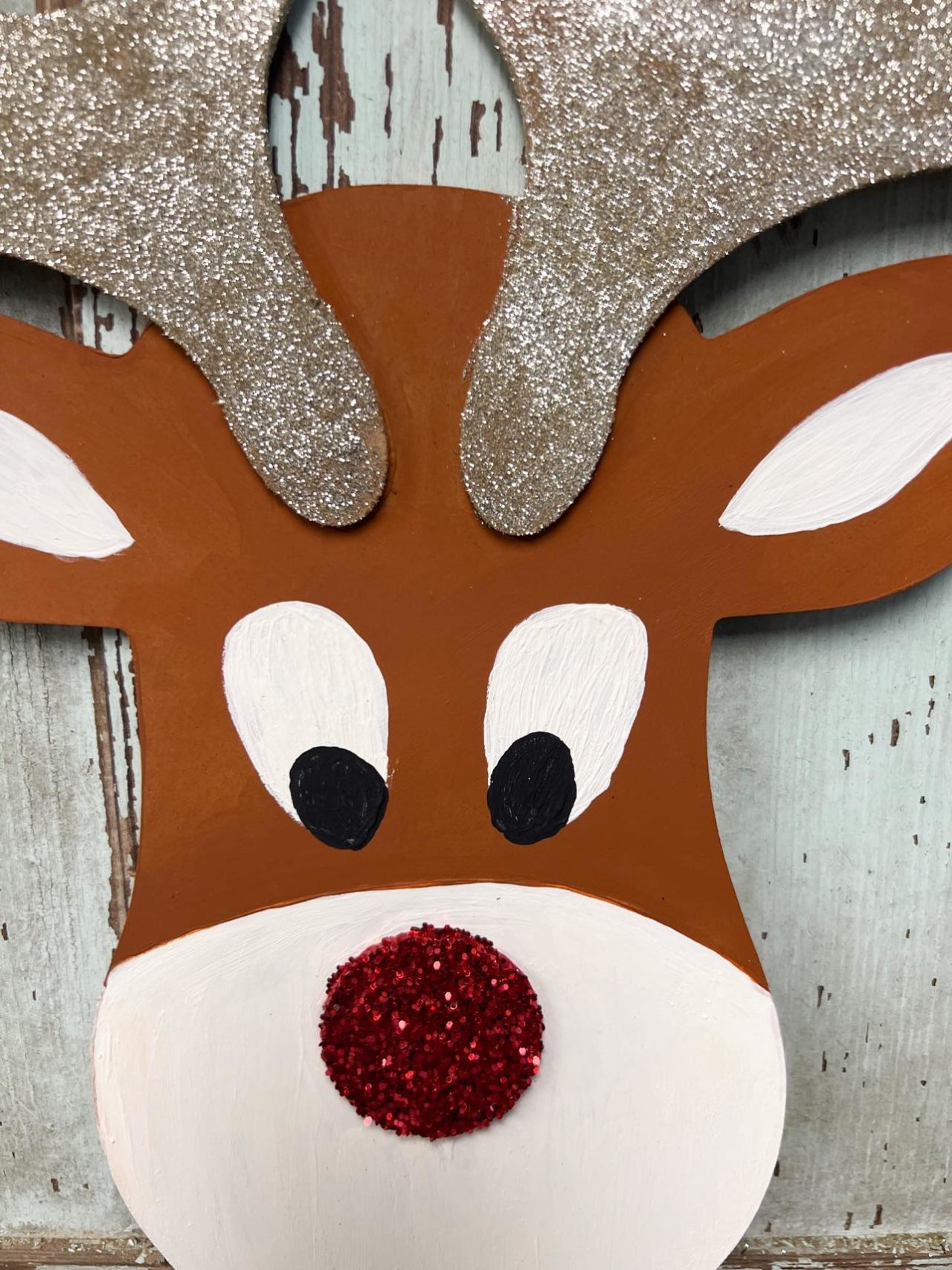 DIY Rudolf Decoration Using A Dollar Tree Item - The Shabby Tree