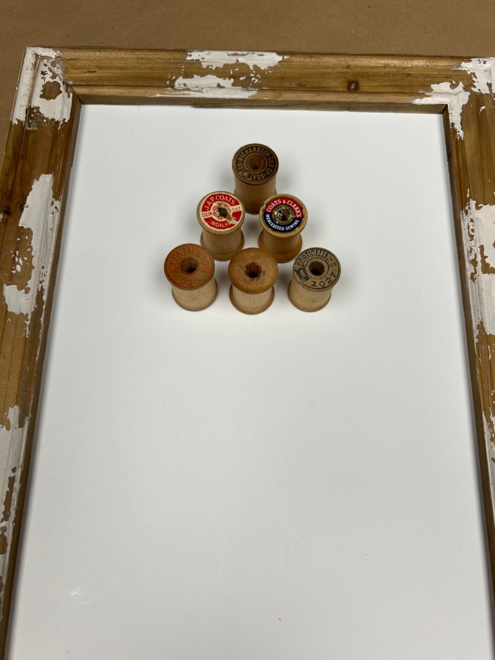 Tree Made From Repurposed Wooden Thread Spools - The Shabby Tree