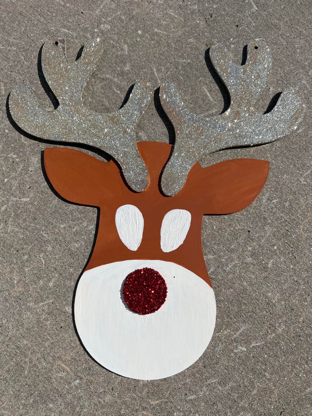 DIY Rudolf Decoration Using A Dollar Tree Item - The Shabby Tree