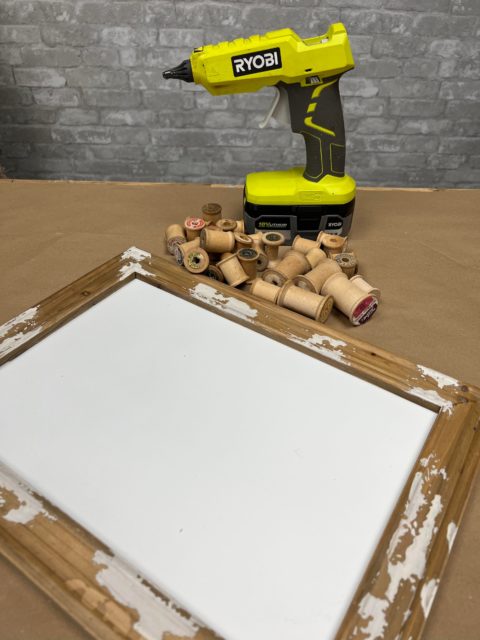 Tree Made From Repurposed Wooden Thread Spools - The Shabby Tree