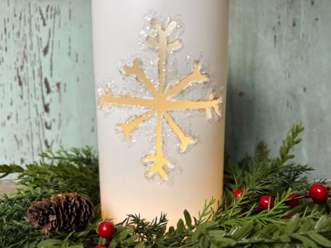 DIY Snowflake Lantern - The Shabby Tree