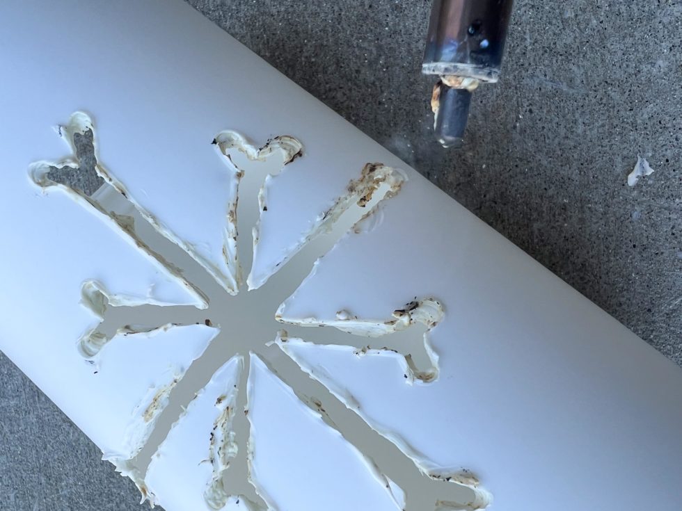 DIY Snowflake Lantern - The Shabby Tree
