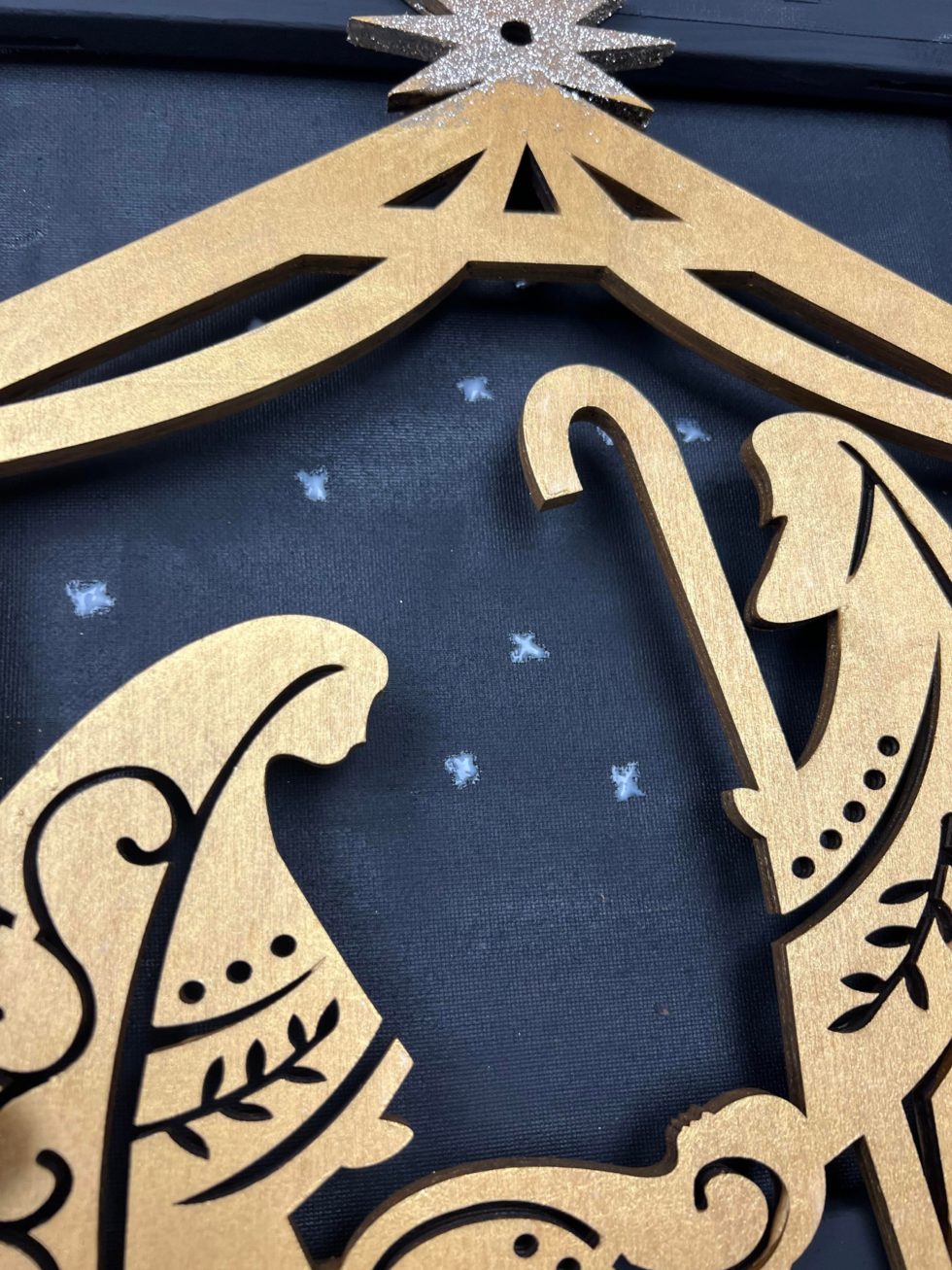 DIY Nativity Scene Using Wooden Cut Out - The Shabby Tree