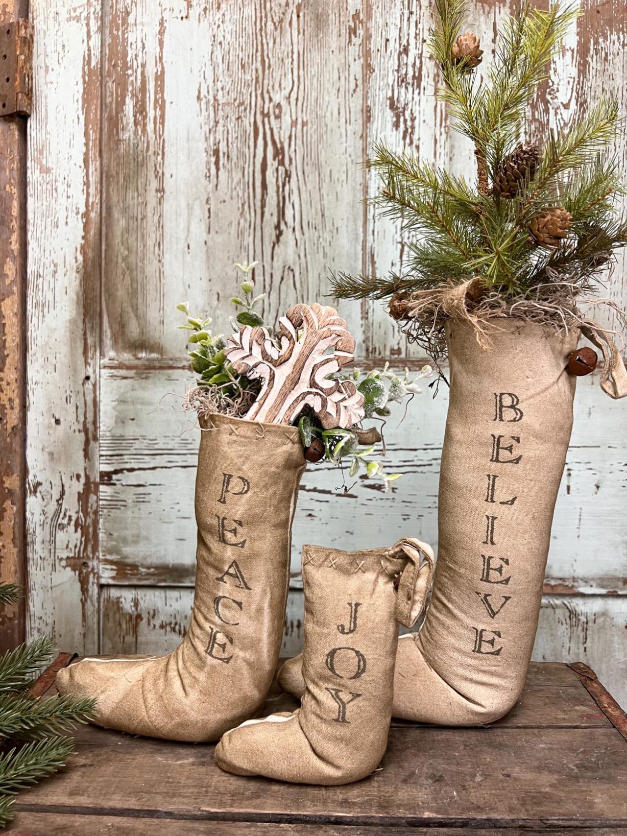 DIY Primitive Stocking Decoration - The Shabby Tree
