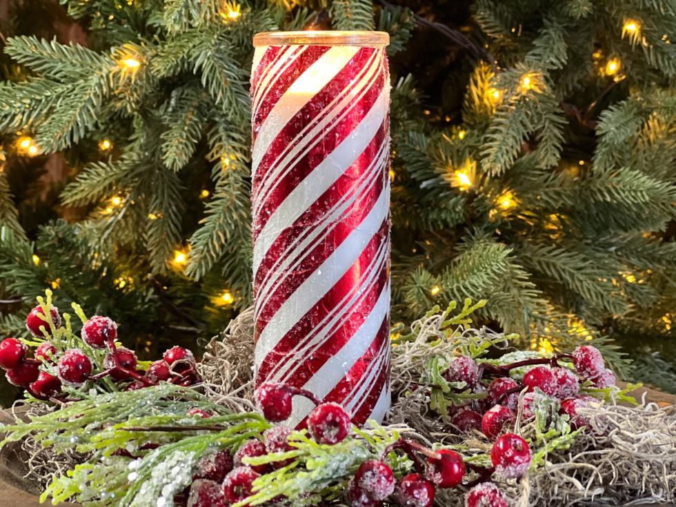 DIY Peppermint Stick Candle - The Shabby Tree