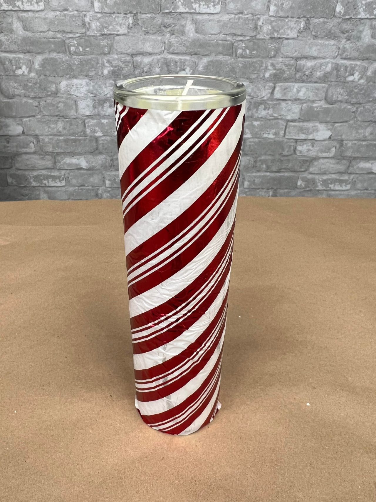 DIY Peppermint Stick Candle - The Shabby Tree