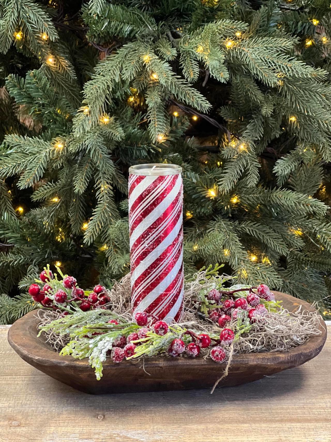 DIY Peppermint Stick Candle - The Shabby Tree